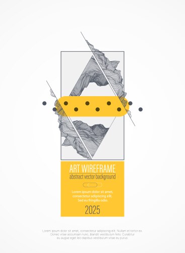 Wireframe design for posters page layout art Vector Image