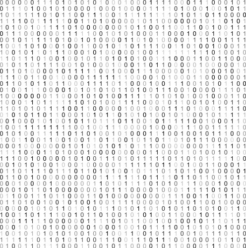 Binary code background black and white Royalty Free Vector