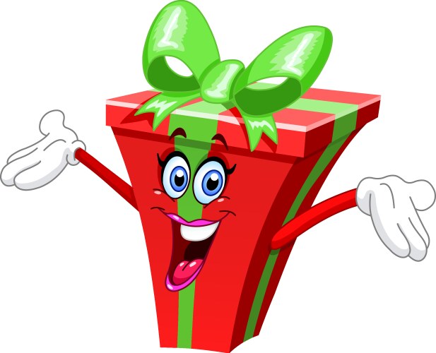 Gift emoticon Royalty Free Vector Image - VectorStock