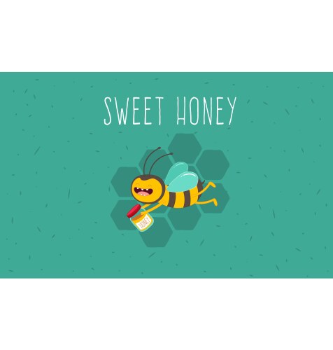 Honey bee animals logo Royalty Free Vector Image