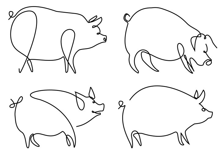 Pig Outline Vector Images (over 15,000)