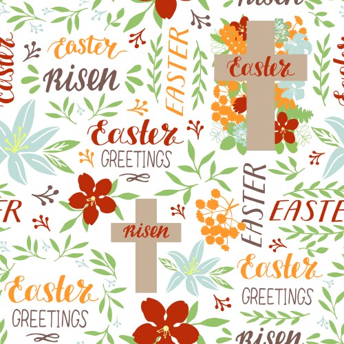 Seamless easter pattern Royalty Free Vector Image