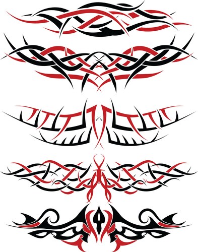 Tattoo set Royalty Free Vector Image - VectorStock