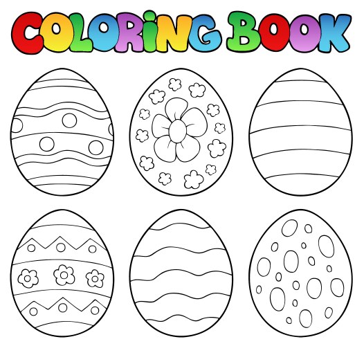 Easter maze activity for coloring Royalty Free Vector Image