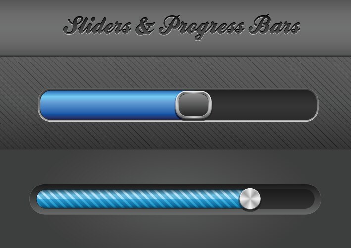 Scrollbars bar set Royalty Free Vector Image - VectorStock