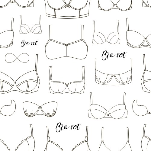 Lingerie horizontal banners fashion bra and pantie