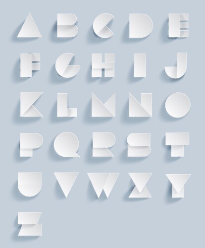 Line geometric font design abstract modern Vector Image