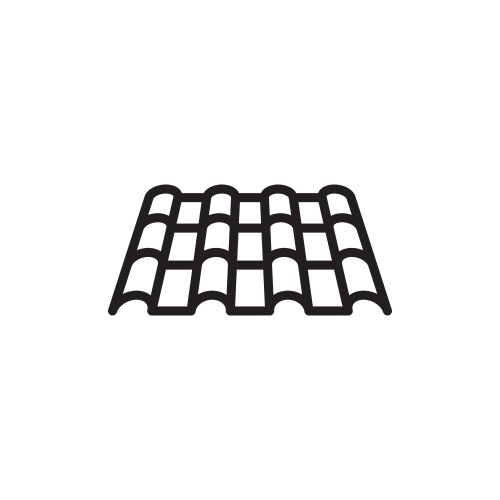 Roof tile icon isolated on white background Vector Image