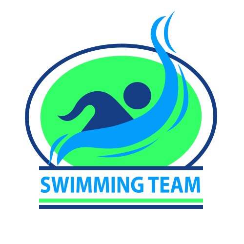 Abstract swimming logo Royalty Free Vector Image