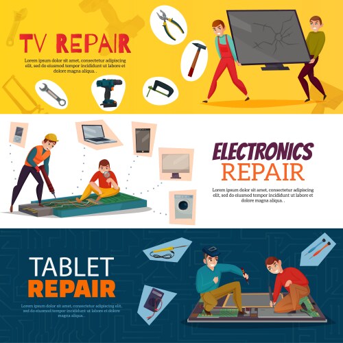 Electronics Repair Banner Vector Images (over 1,000)