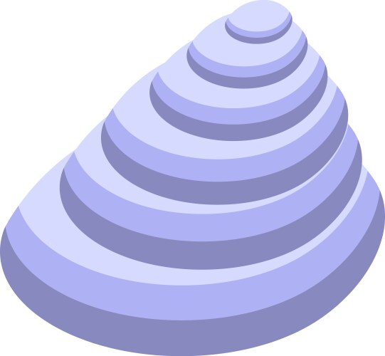 Purple shell with whorls visible lying on its side