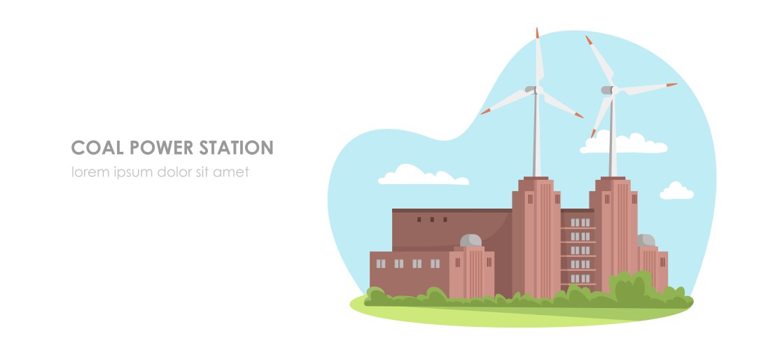 A coal power station Royalty Free Vector Image