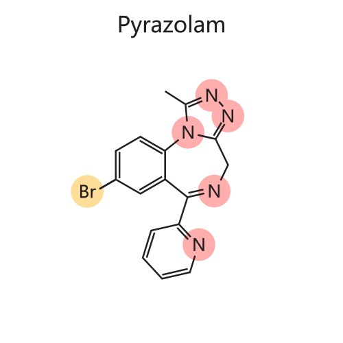 Chemical formula levothyroxine diagram science Vector Image