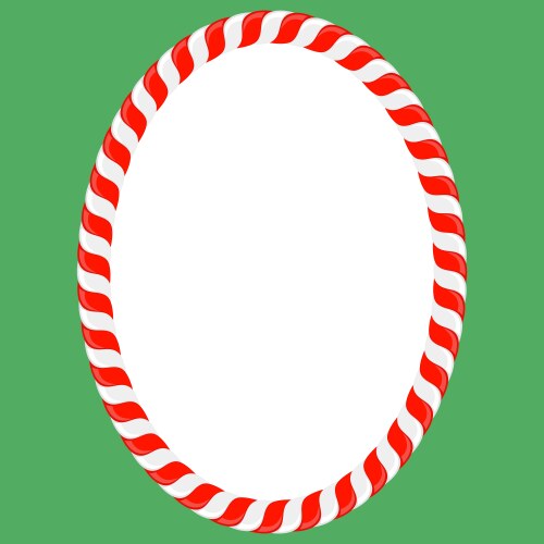 Christmas candy cane frame with red Royalty Free Vector