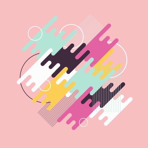 Abstract geometric motion shapes Royalty Free Vector Image