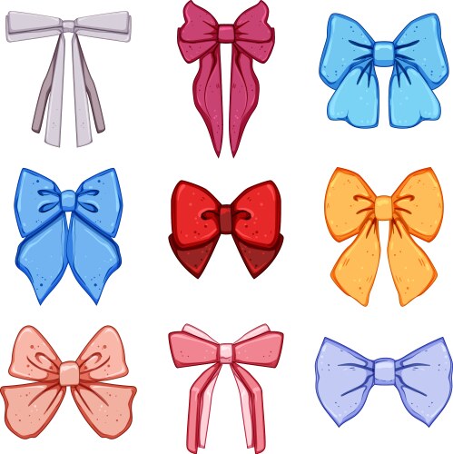 Red hair ribbon cartoon Royalty Free Vector Image