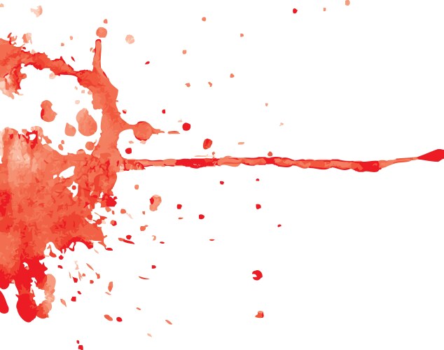 Orange ink brush stroke on white background Vector Image