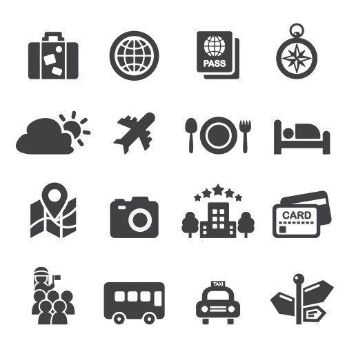 Contact and communication icon set Royalty Free Vector Image
