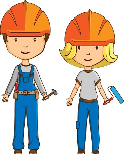 A construction worker in uniform Royalty Free Vector Image