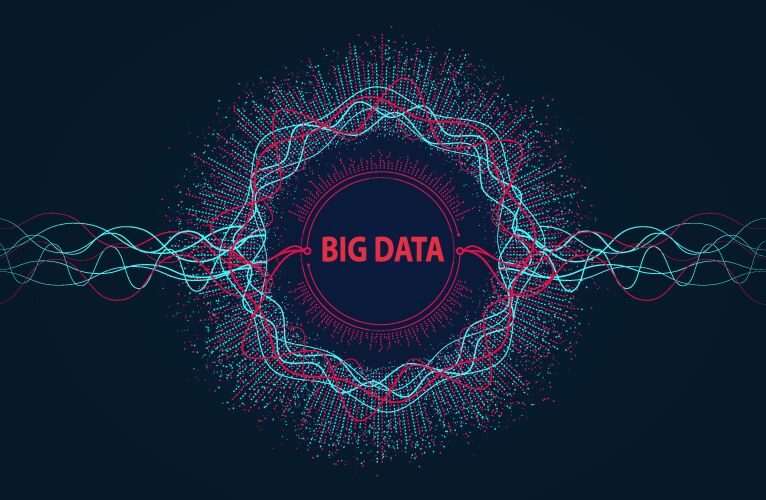 Big data visualization Royalty Free Vector Image