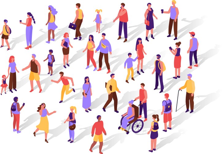 People Walking Top View Vector Images (over 540)