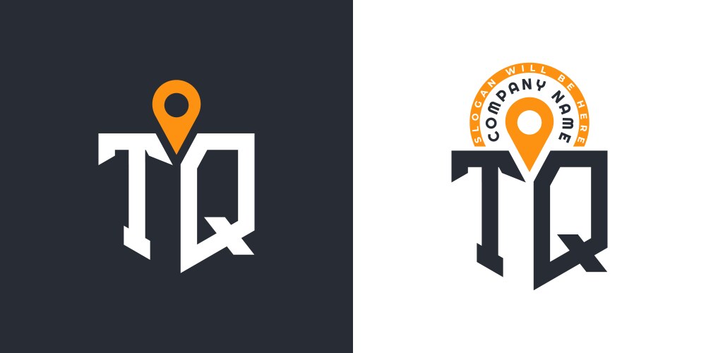 Lj location logo bundle letter dual icons Vector Image