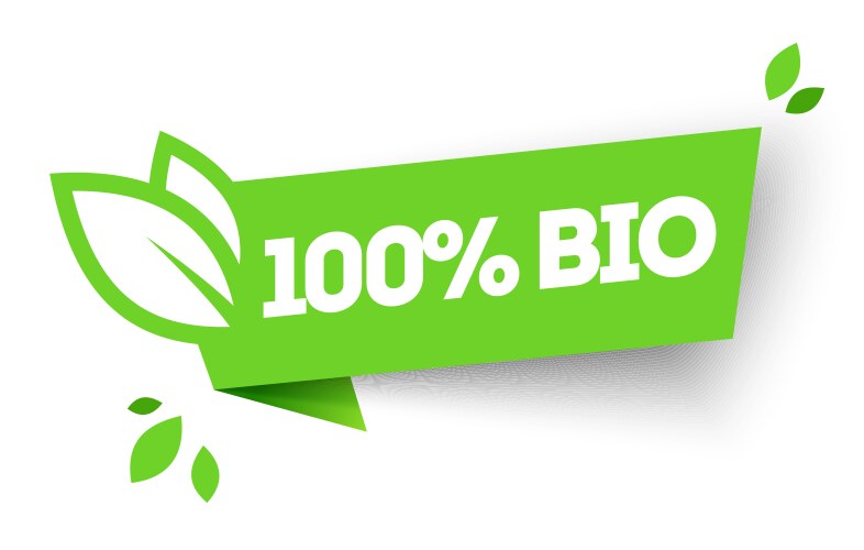 100 organic product label isolated white Vector Image 100 organic product label isolated white Vector Image