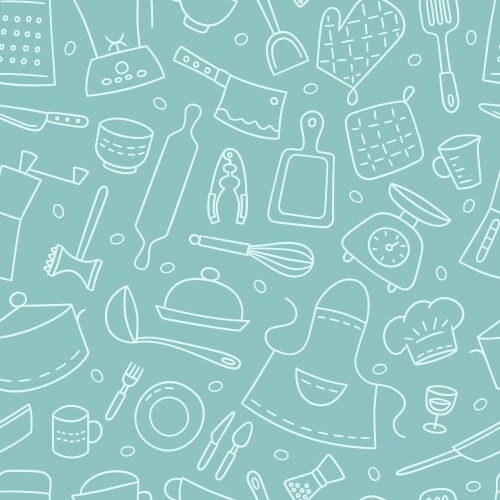 Kitchen pattern Royalty Free Vector Image - VectorStock