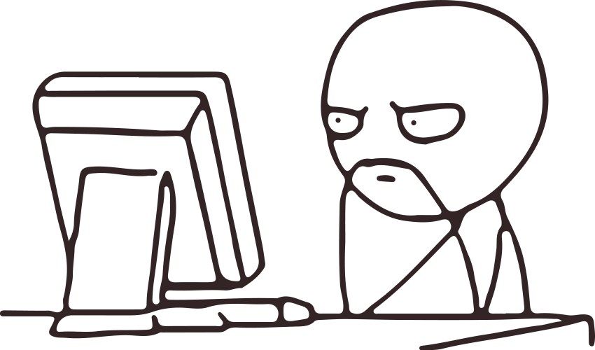 Accepted guy meme face for any design Royalty Free Vector