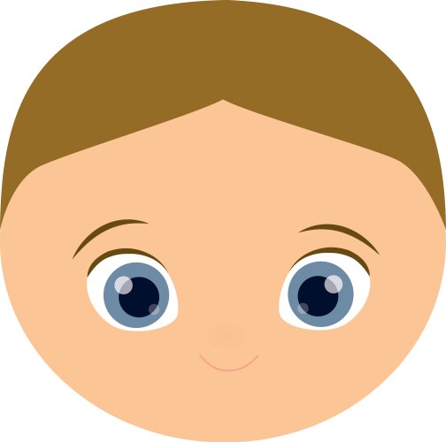 Boy kid head cartoon icon Royalty Free Vector Image
