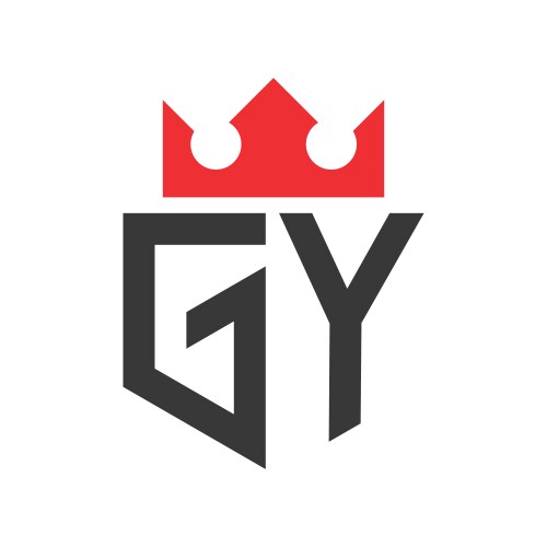 Gy location logo bundle letter dual icons Vector Image