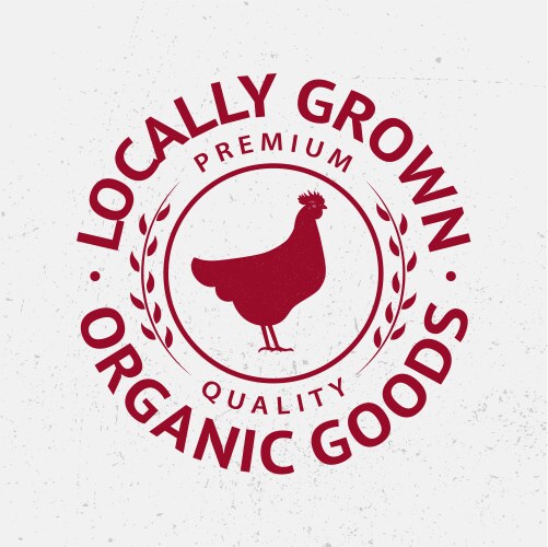 Rooster label Royalty Free Vector Image - VectorStock