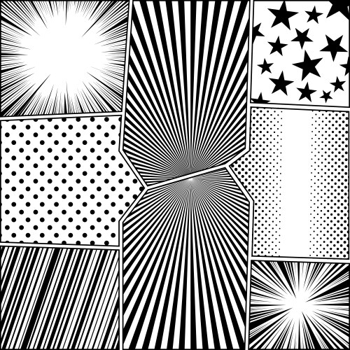 Comic book square monochrome concept Royalty Free Vector