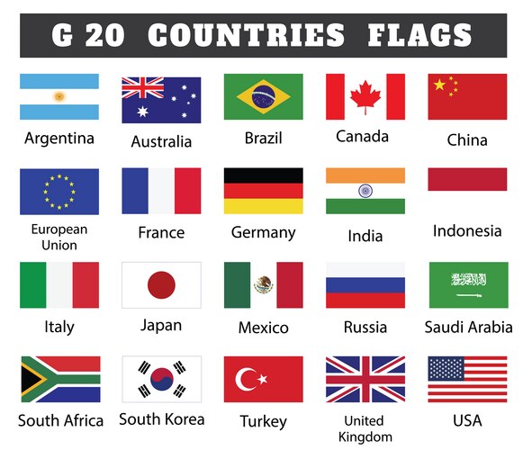 G8 countries flag collection – Royalty-Free Vector | VectorStock