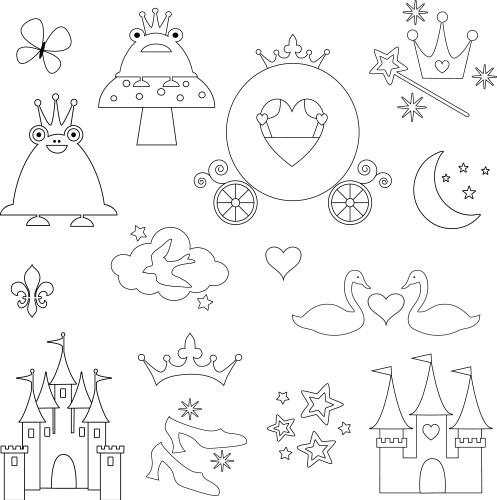 Princess Outline Vector Images (over 12,000)