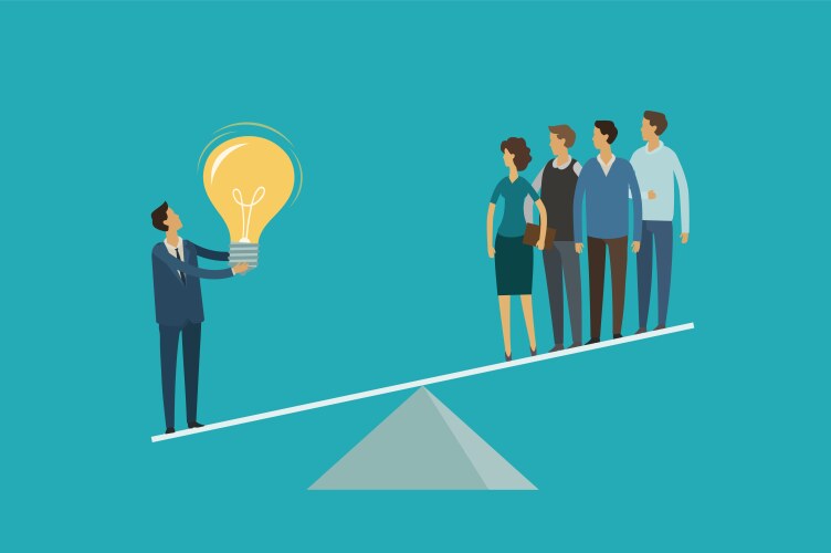 Business concept career leader superiority Vector Image