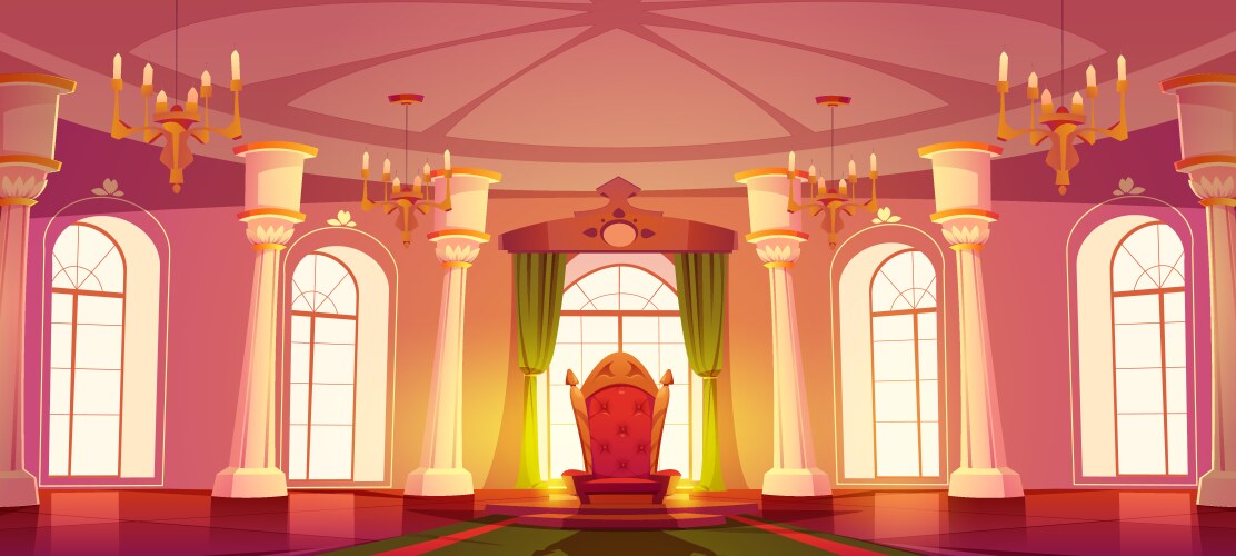 Castle room cartoon Royalty Free Vector Image - VectorStock