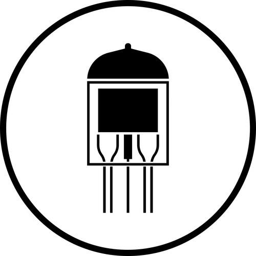 Electronic vacuum tube icon Royalty Free Vector Image