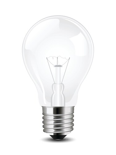 Realistic Transparent Lightbulb Royalty Free Vector Vectorstock