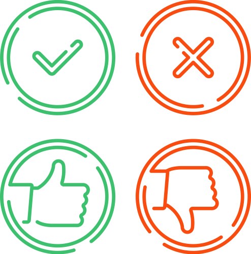 Correction Mark and X Vector Images (over 2,600)