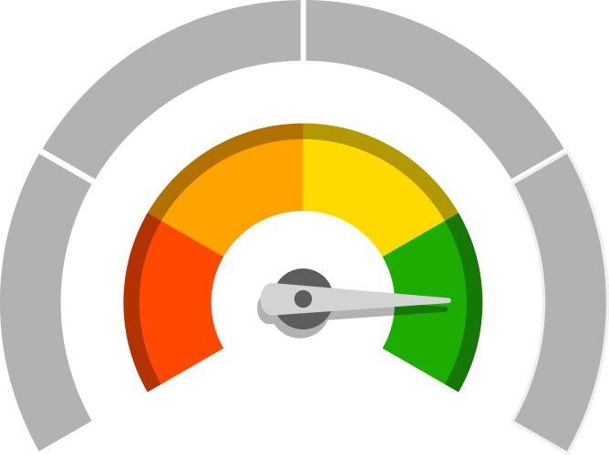 Round gauge control panel indicator color meter Vector Image