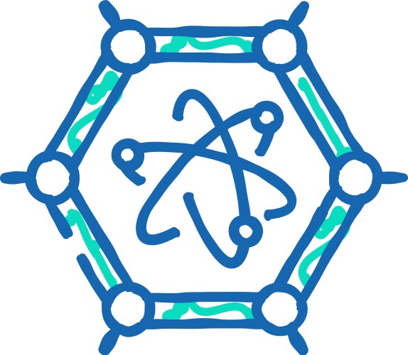 Cryptography quantum technology icon doodle Vector Image