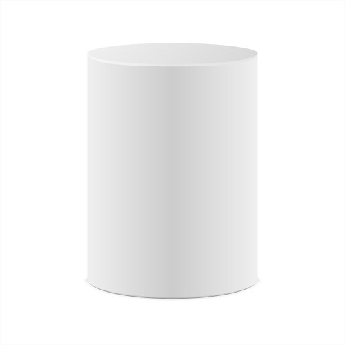 3d silver cylinder metal in realistic style Vector Image
