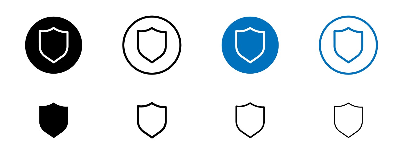 Shield interrogation icon Royalty Free Vector Image