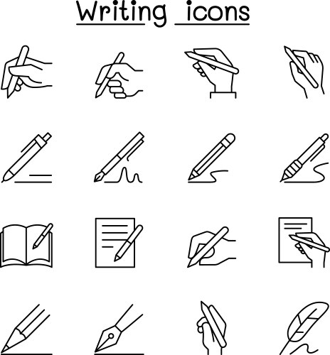Writing Line Art Vector Images (over 55,000)