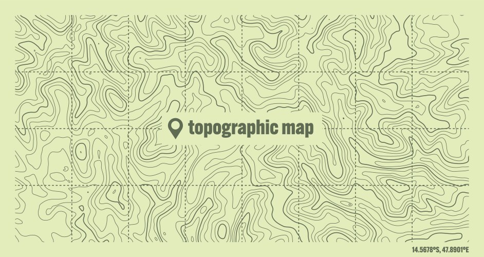 Colorful topographic map with contour lines Vector Image
