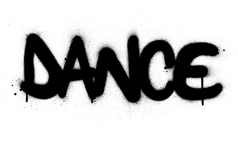Dance word in bubble Royalty Free Vector Image