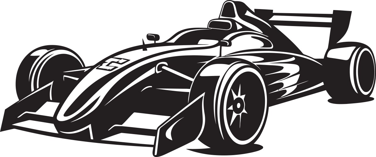 Grand prix glory f1 car iconic logo velocity Vector Image