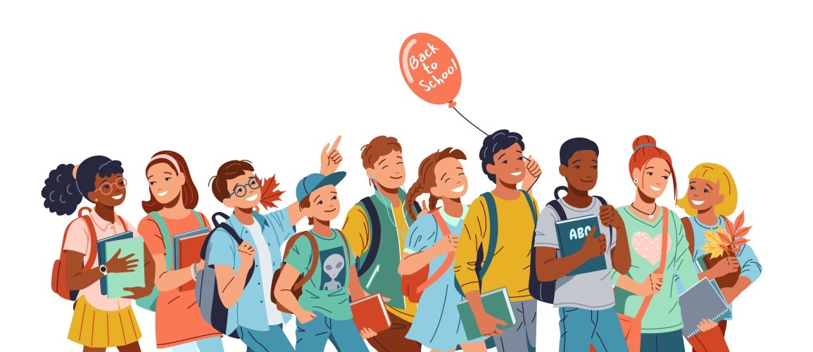 Student Crowd in School Vector Images (over 1,000)
