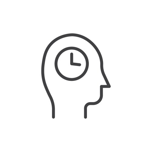 Memory recall icon set flashback Royalty Free Vector Image